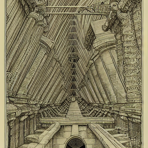 Stable Diffusion prompt: Drawing by M. C. Escher of a per...