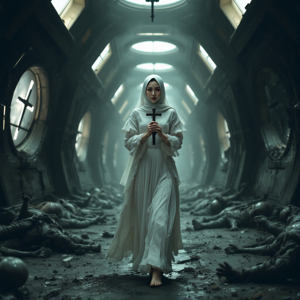 FLUX prompt: Full-length front view. Hyper-realistic cine...