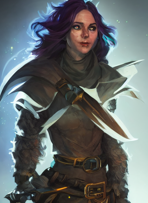 Stable Diffusion prompt: rogue dnd character portrait, dn...