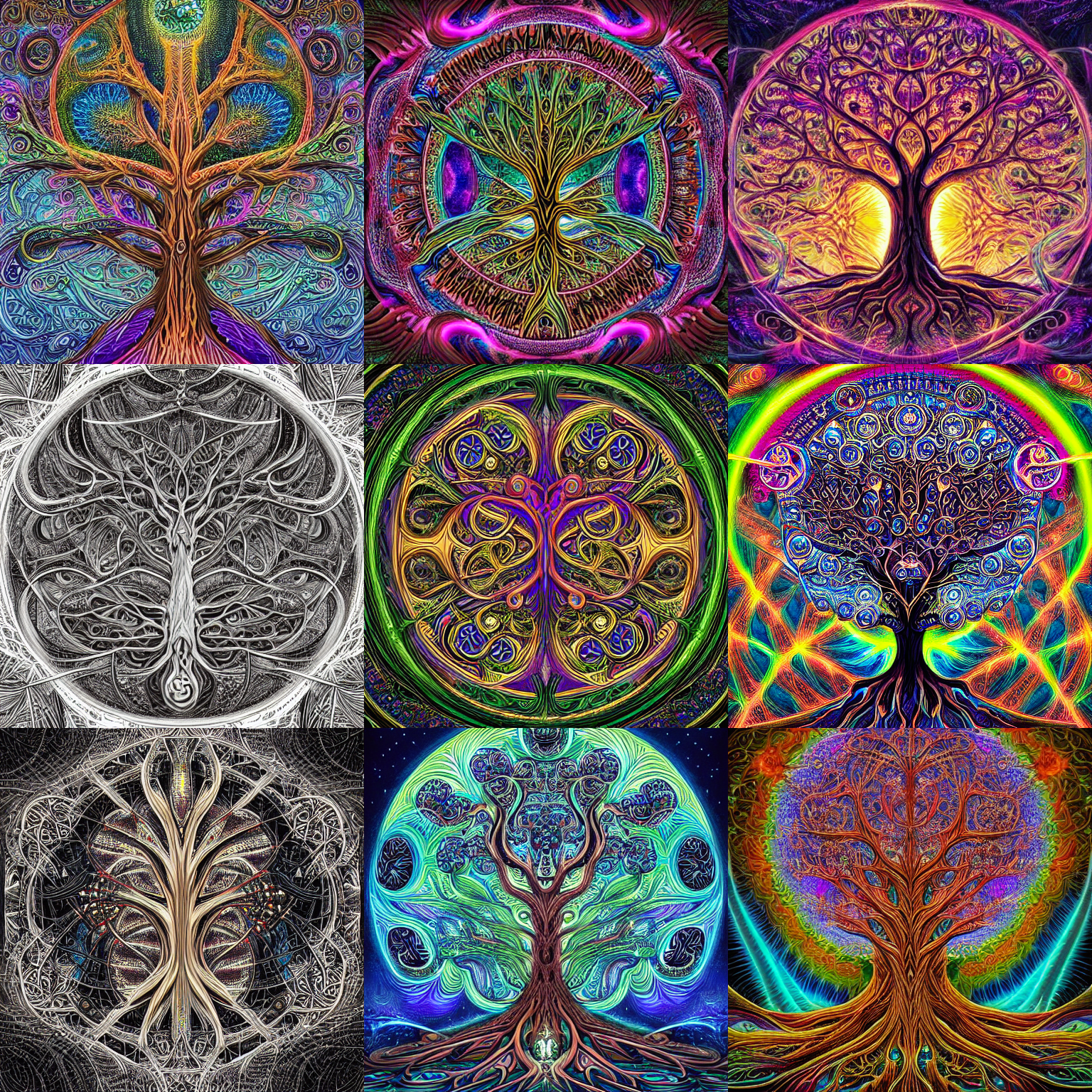 Stable Diffusion prompt: a intricate ornate psychedelic i...