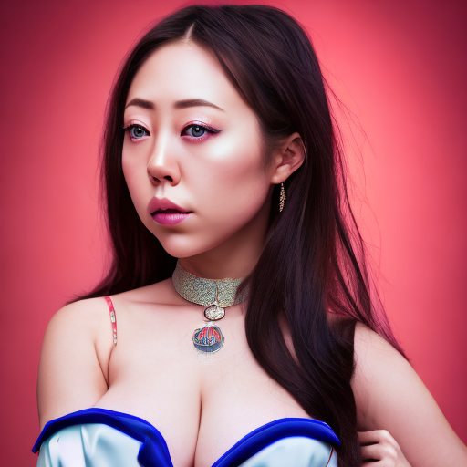 Openjourney prompt: saori hara portrait photo, sharp look...