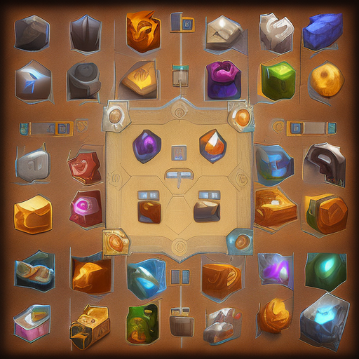 Openjourney prompt: video games icons, 2d icons, rpg, wor...