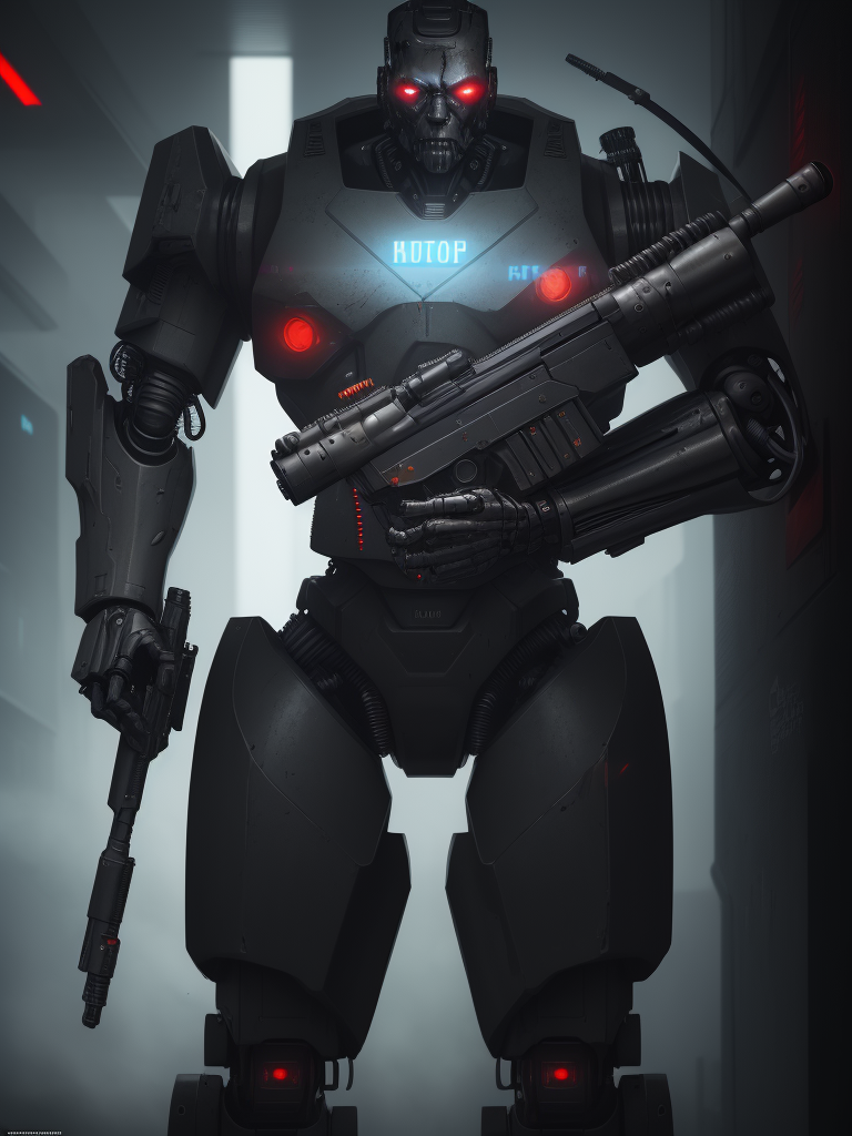 DreamShaper prompt: (close up:1.1) art a [robot | termina...