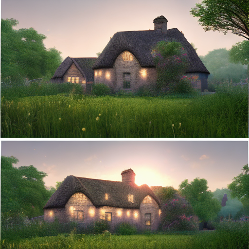 Openjourney prompt: Grid of 4 photo of a beautiful green ...