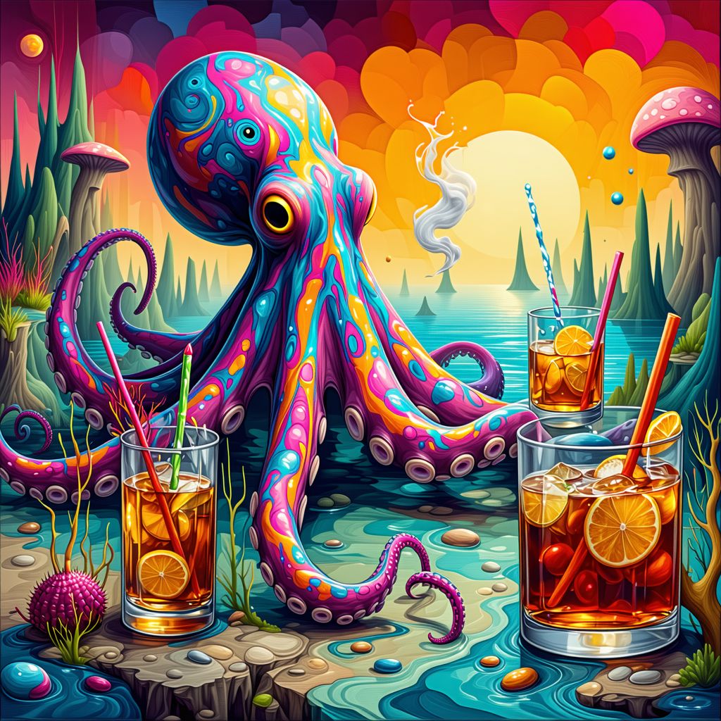 Stable Diffusion prompt: Create a trippy, surreal picture...