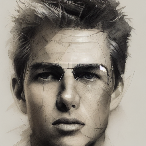 Stable Diffusion prompt: portrait of a mix of Tom Cruise ...