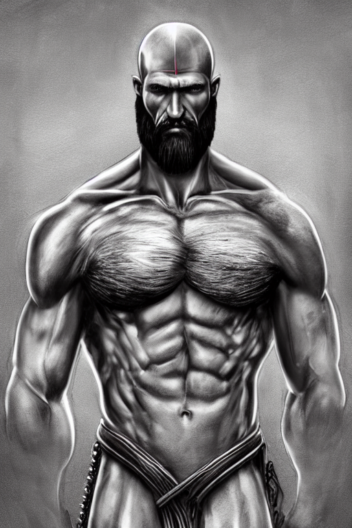 Stable Diffusion prompt: military uniform, god of war, no...