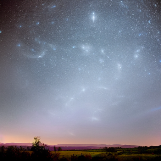 Stable Diffusion prompt: hyper-realistic gentle night sky...