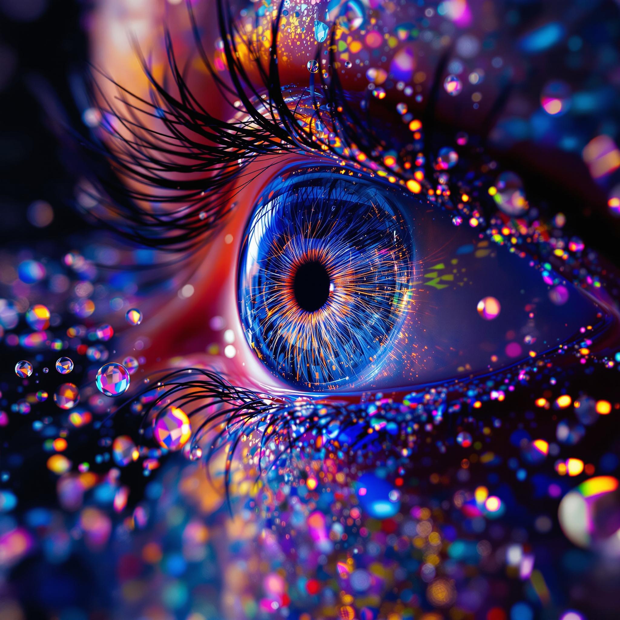 FLUX prompt: Surreal, psychedelic, trippy. an eye caught...