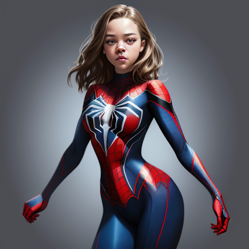 DreamShaper prompt: sydney sweeney , suit spider-woman