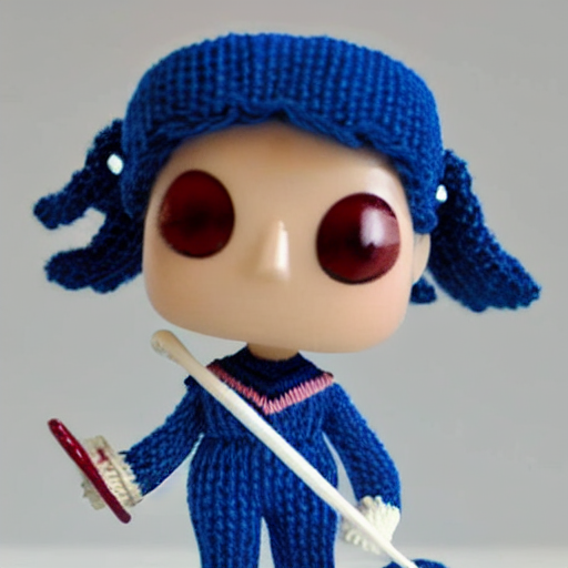 Stable Diffusion prompt: Knit FUNKO POP nurse, character
