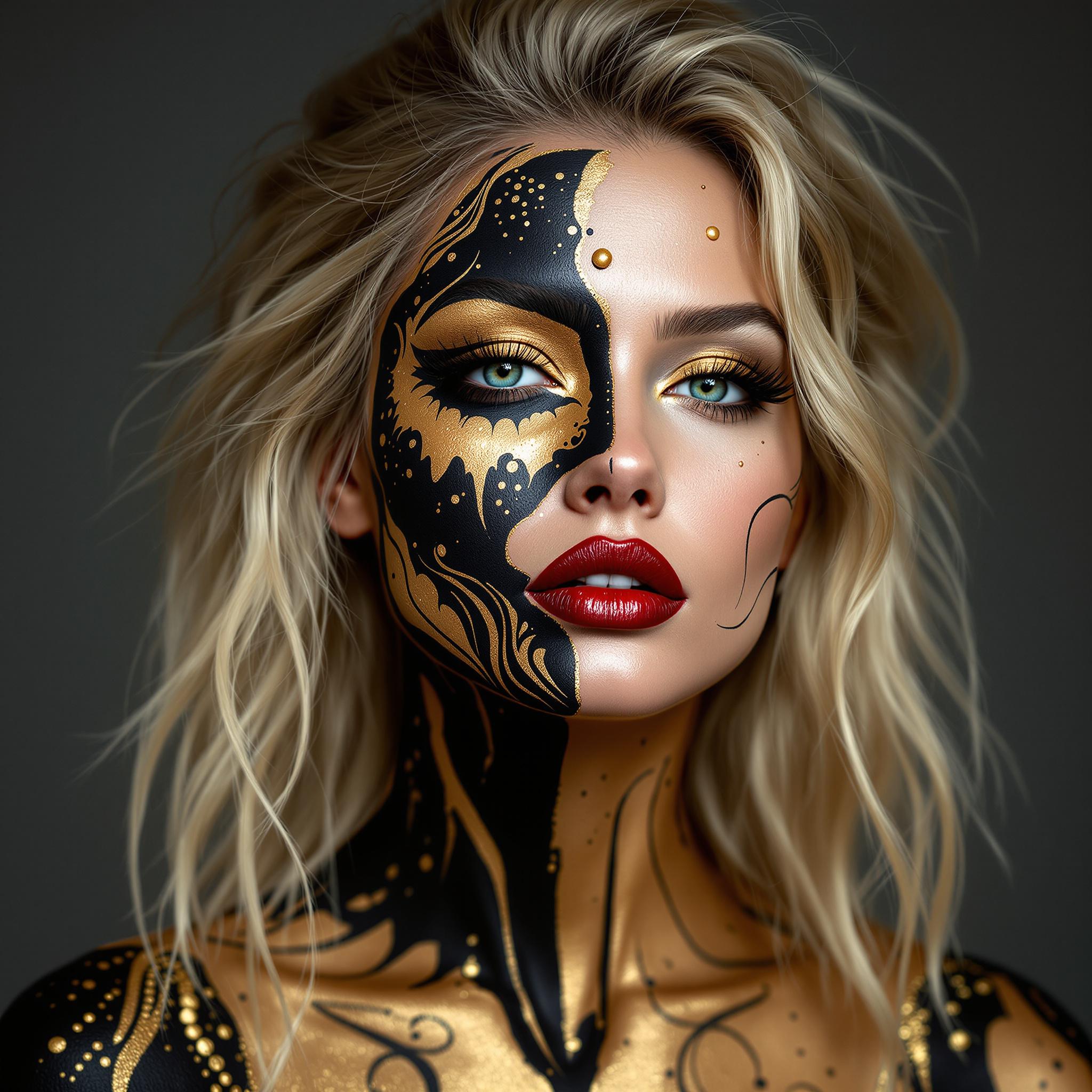 FLUX prompt: An image of a woman with a hyperrealistic st...