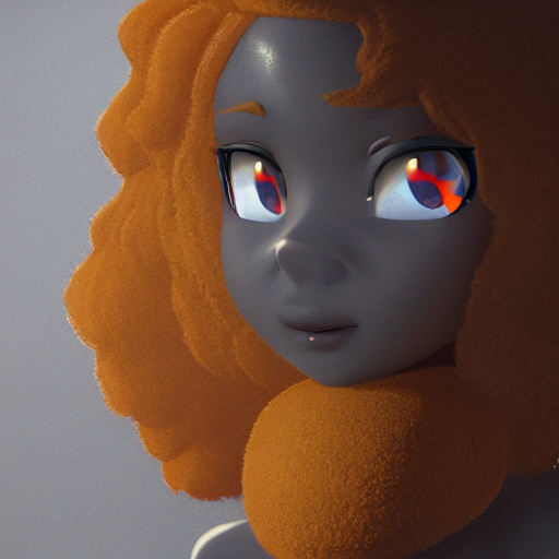 Waifu Diffusion prompt: Pixar style little african americ...