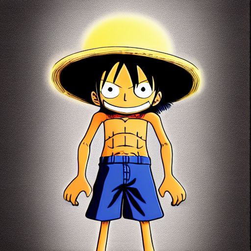Stable Diffusion prompt: Monkey D. Luffy, one piece anime...