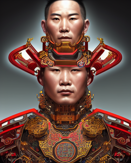 Stable Diffusion prompt: portrait of a chinese masculine ...