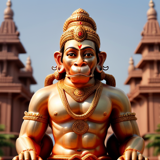 epiCRealism prompt: create a statue of lord hanuman make ...