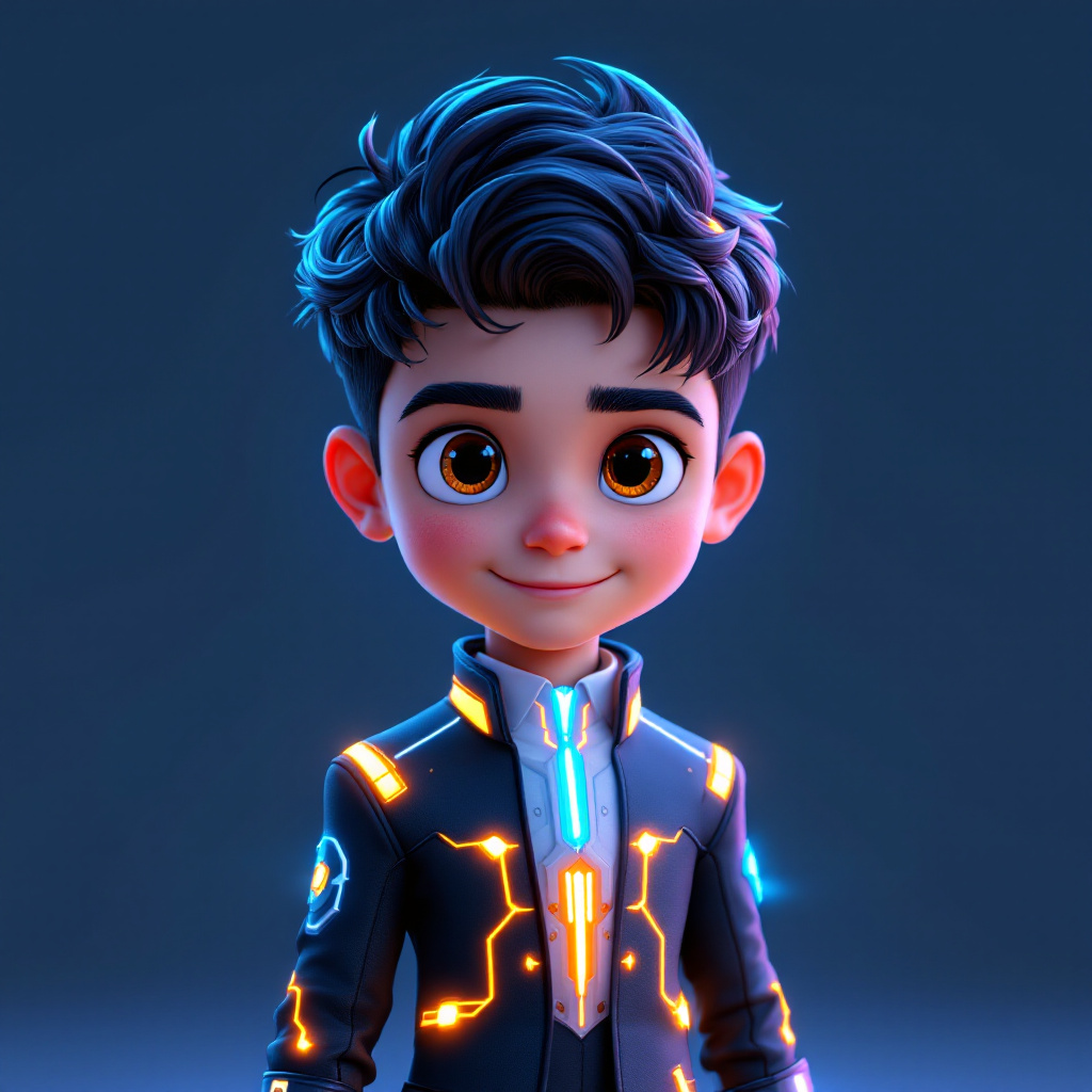 FLUX prompt: 3d image, cute boy, in the style of Pixar, H...