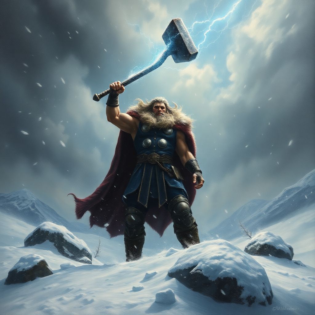 FLUX prompt: Epic dark fantasy oil painting capturing the...