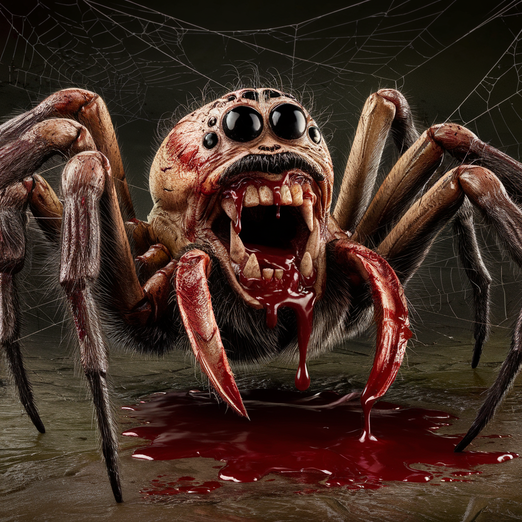 Ideogram prompt: realistic creepy old spider, natural lig...