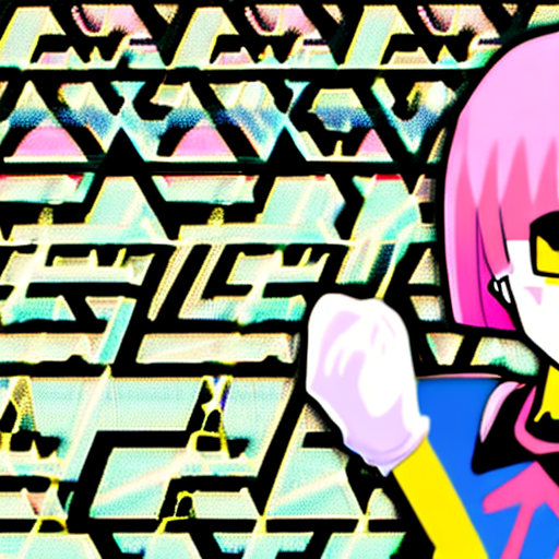 Stable Diffusion prompt: solo, ashido mina, pink skin, ye...