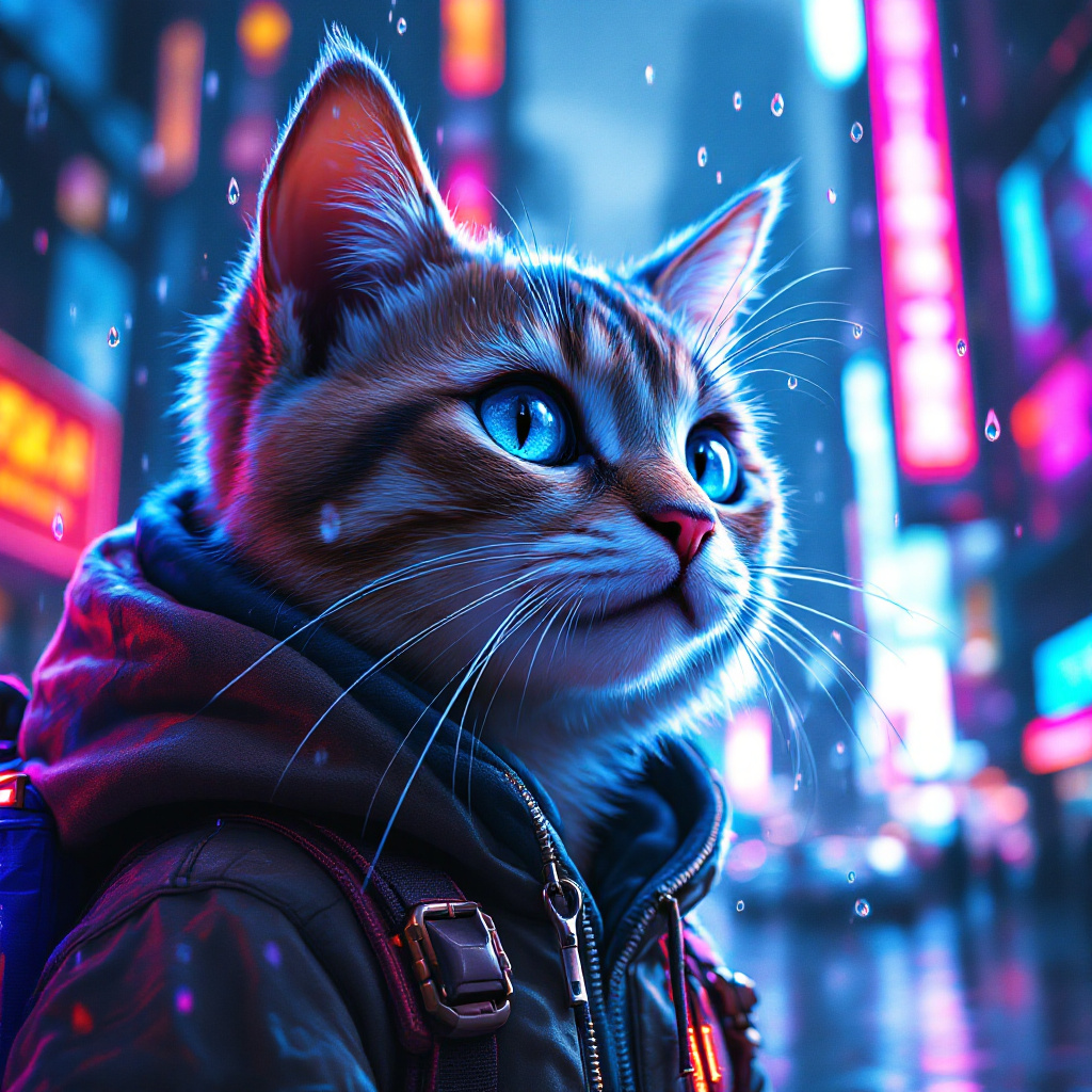 FLUX prompt: The close-up shot reveals an anthropomorphic...