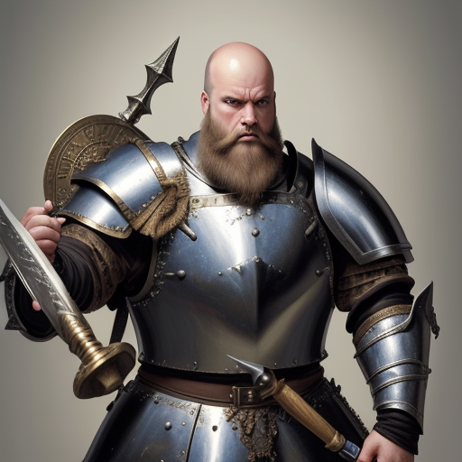 DreamShaper prompt: short fat old bald beardless man in p...