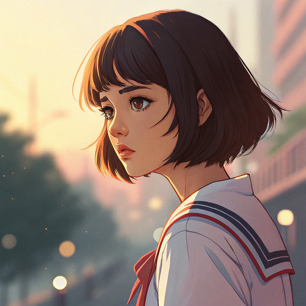 Recraft prompt: Ilya Kuvshinov + Guweiz + Romantic Sensib...