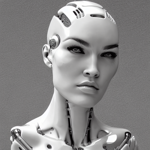 Stable Diffusion prompt: cyborg woman megan fox Miyazaki|...