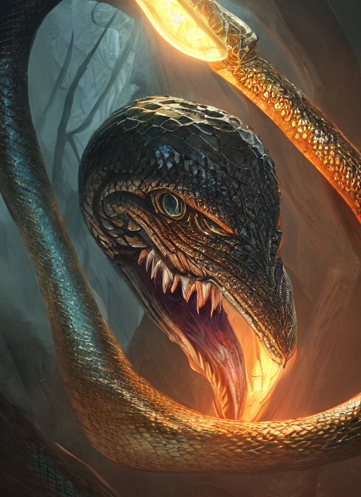 Stable Diffusion prompt: the world serpent ultra detailed...