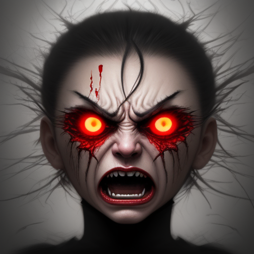 DreamShaper prompt: Art surrealism hate anger rage fear b...