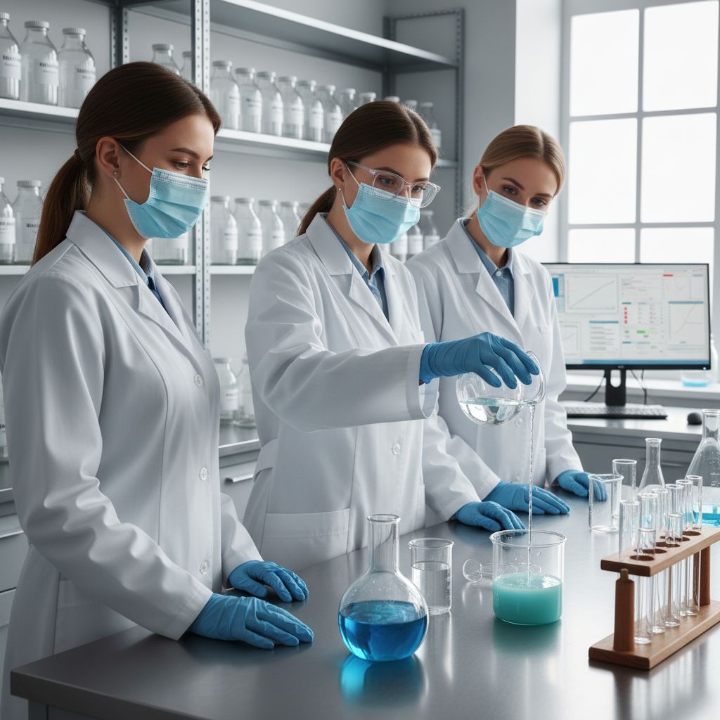Nano Banana prompt: Three hyper-realistic female scientis...