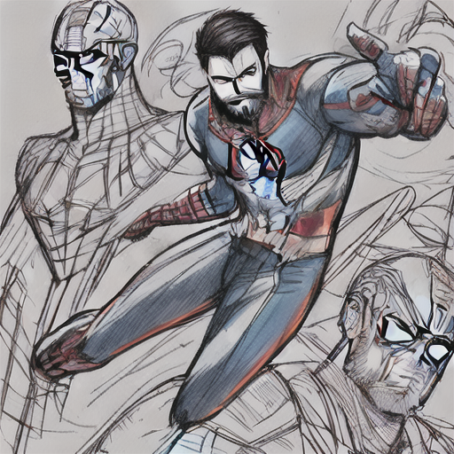 Anything prompt: Superhero with a combination of Spiderma...