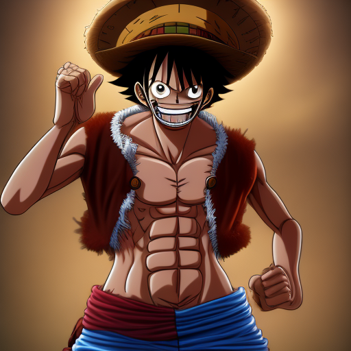 Openjourney prompt: Monkey D. Luffy, one piece anime, X-s...
