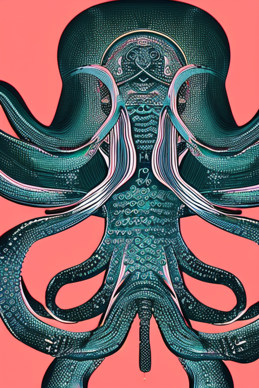 Stable Diffusion prompt: cool octopus as an astronaut in ...