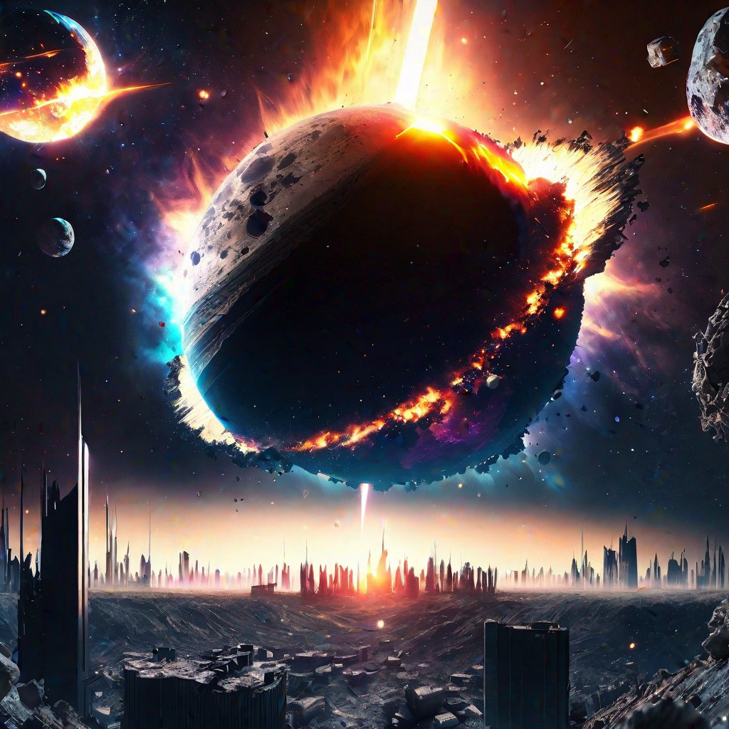 Stable Diffusion prompt: a super giant (neutron star:1.5)...