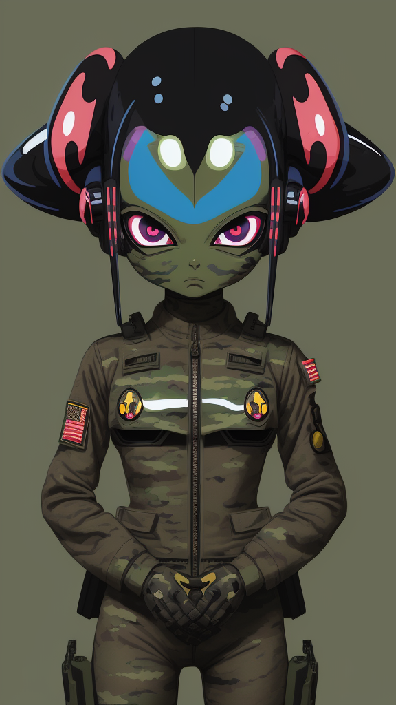 DreamShaper prompt: in a army background portrait of litt...