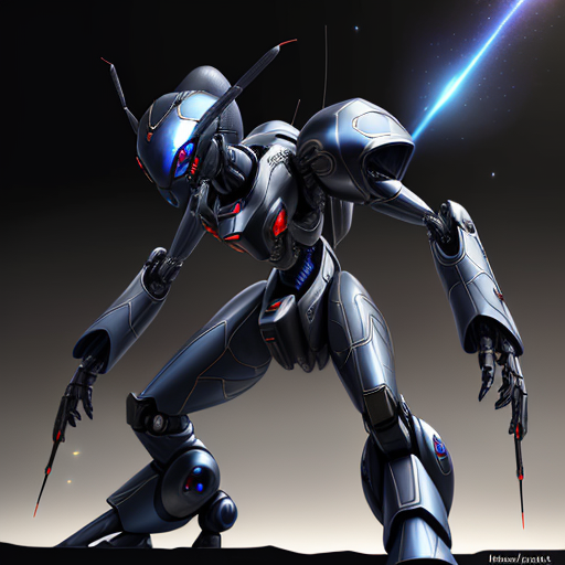 DreamShaper prompt: 100 the army, max epic, blue ant army...