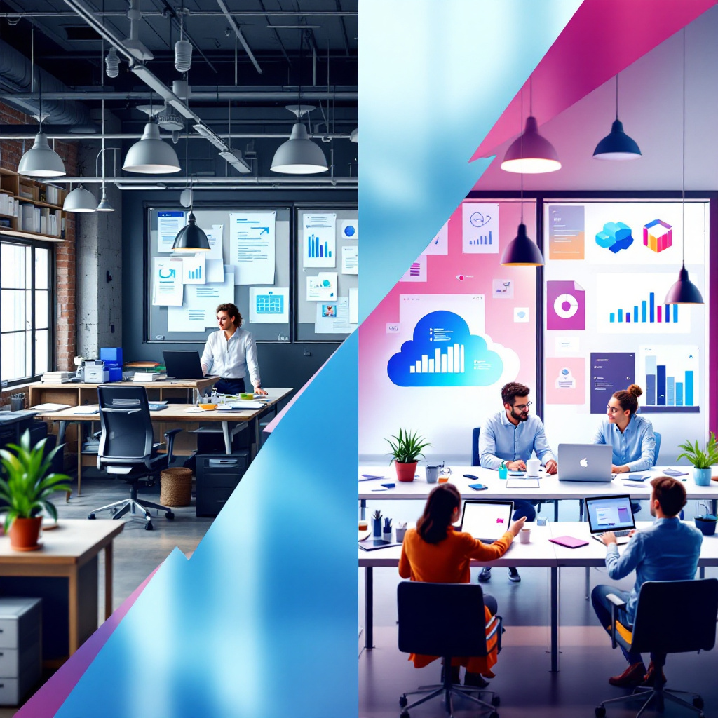 FLUX prompt: A dynamic split-screen image: on one side, a...