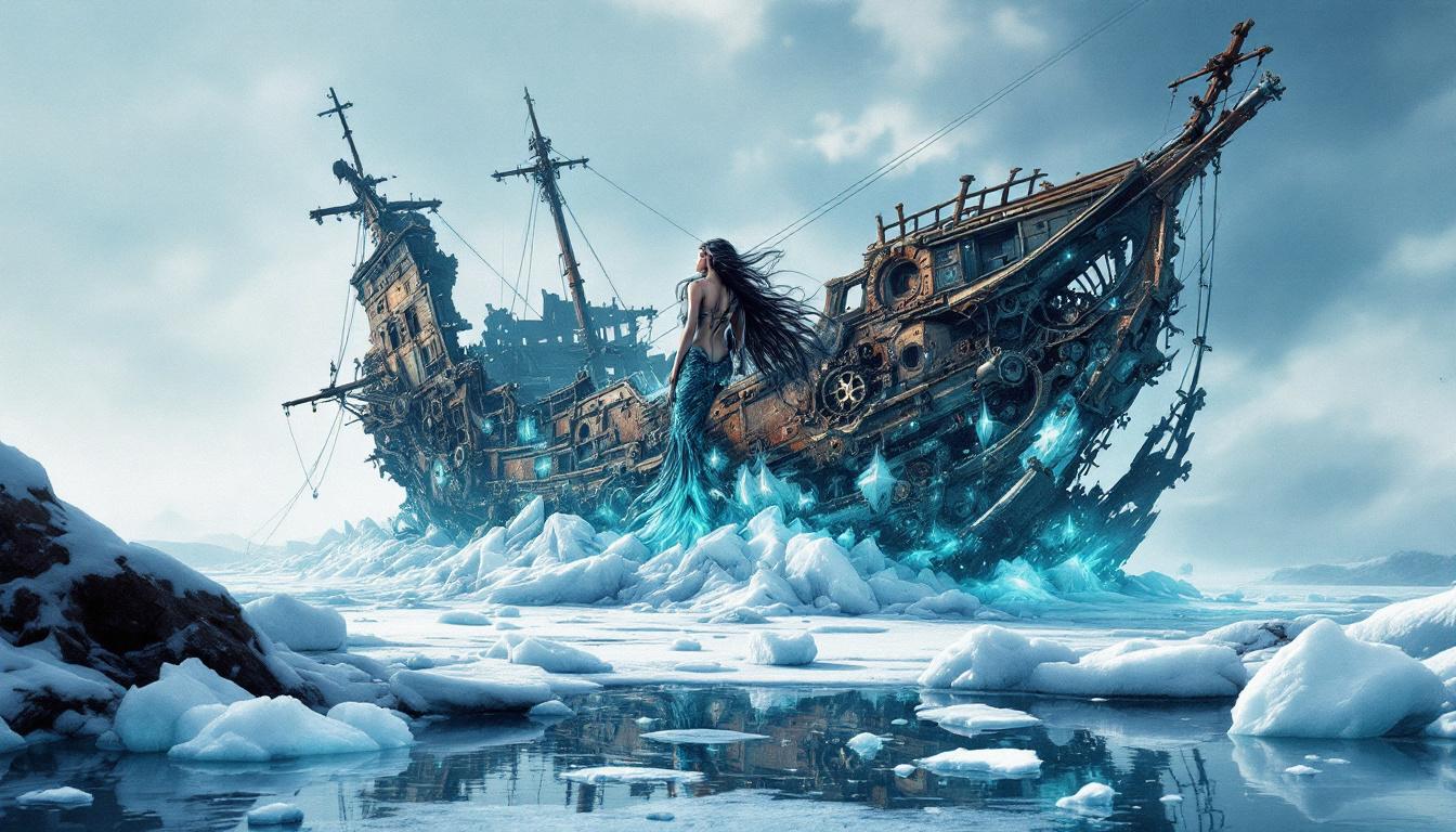 FLUX prompt: A composite blend of adventure fantasy Illus...