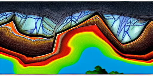 Stable Diffusion prompt: 2d chart, cross section of geolo...