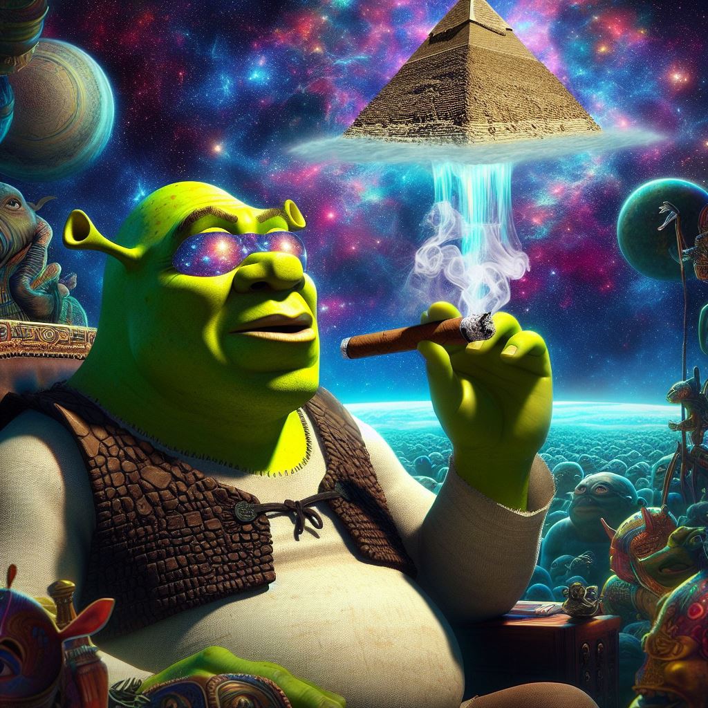 Shrek, illumitani, space