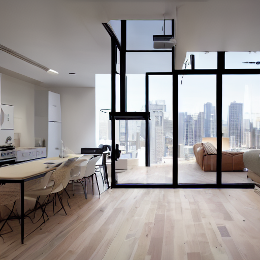 Arcane Diffusion prompt: interior design, open plan, kitc...