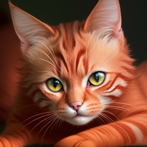 DreamShaper prompt: Red cat cunning, unusual eyes, cheerf...