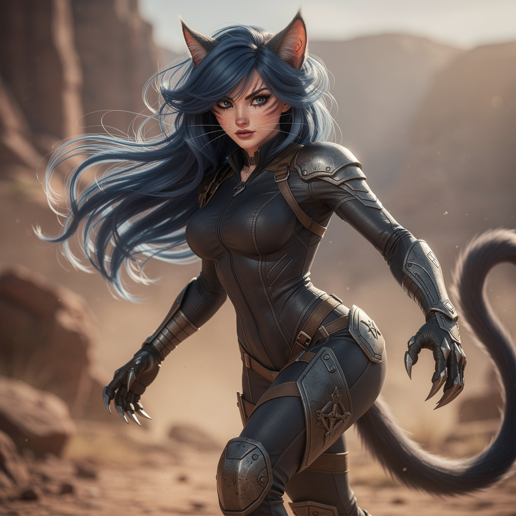 FLUX prompt: The image depicts a highly stylized, digital...