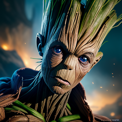 DreamShaper prompt: Groot is a comic book character publi...