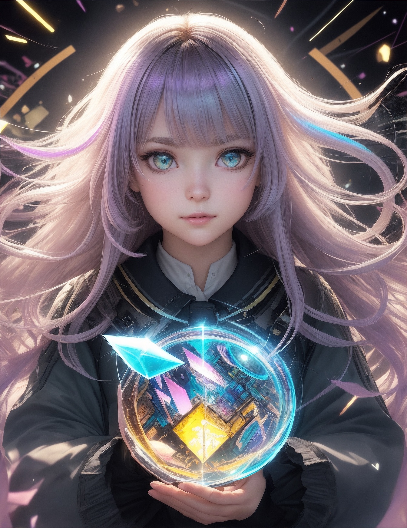 DreamShaper prompt: ((illustration)), ((floating hair)),