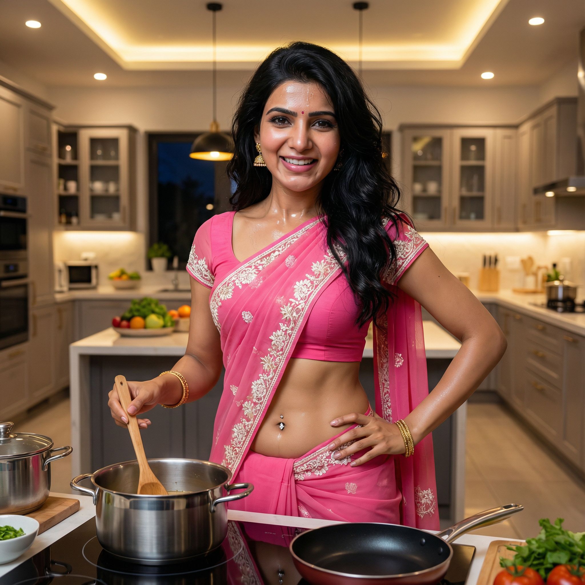 Nano Banana prompt: beautiful young woman with exact faci...