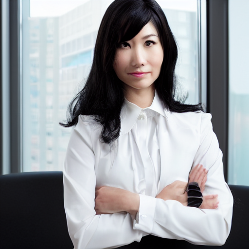Stable Diffusion prompt: portrait of a pretty office lady...
