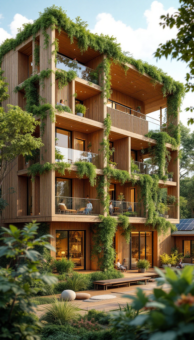 FLUX prompt: Eco-friendly building, reclaimed wood accent...