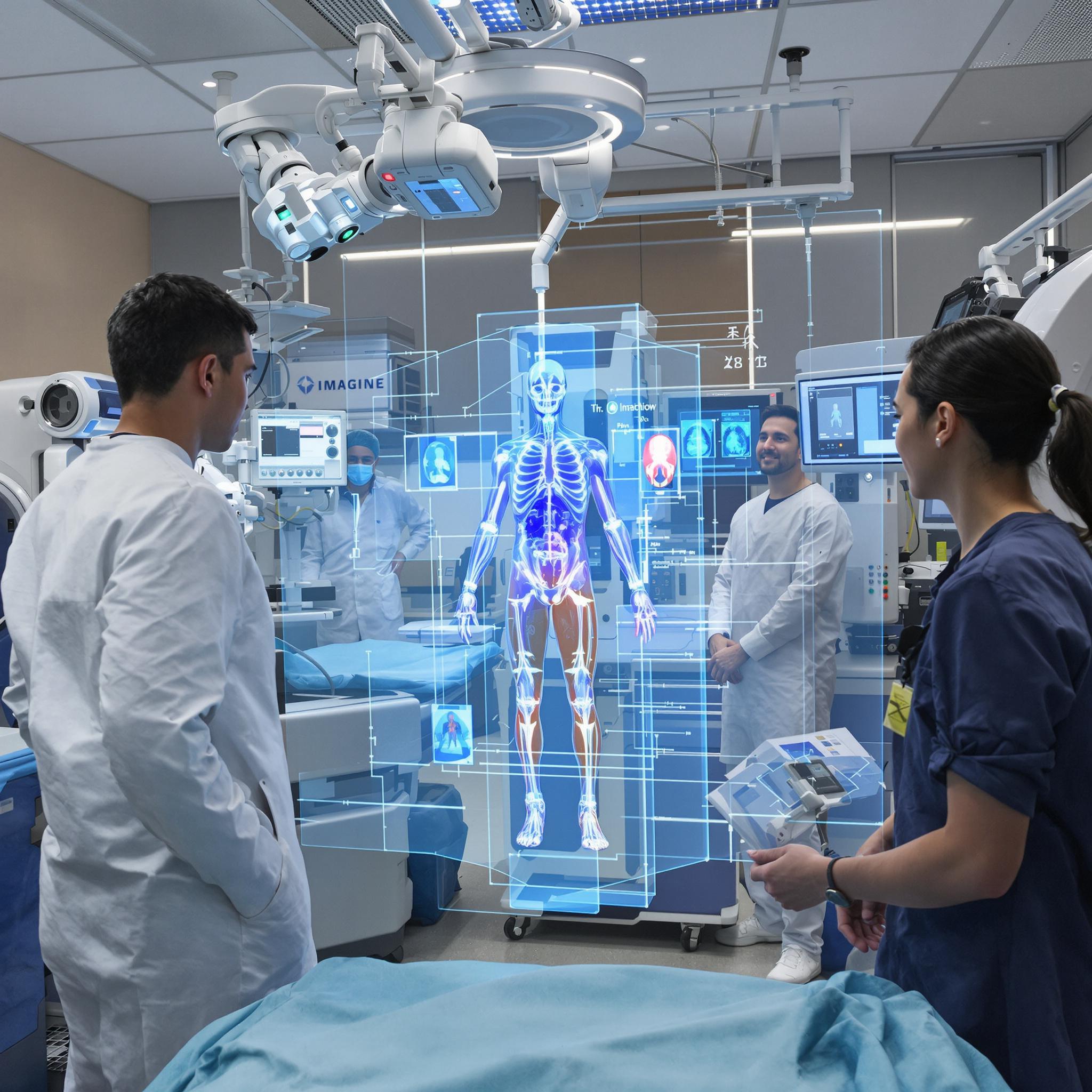 FLUX prompt: /imagine prompt: Cutting-edge healthtech lab...